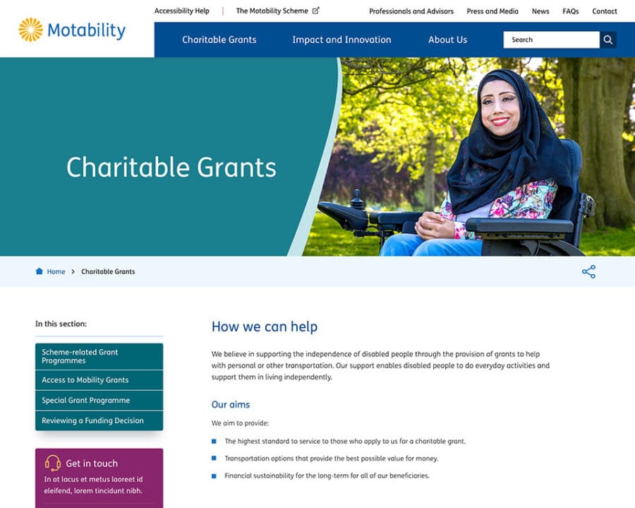 National Disability Charity, Motability, Launches A New-Look Website ...