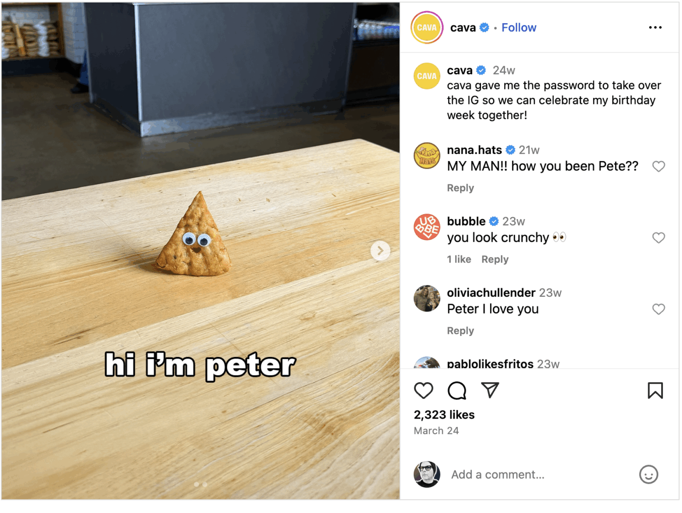 How Cava’s Mascot Made the Leap From Social Media Star To “Keepsake ...